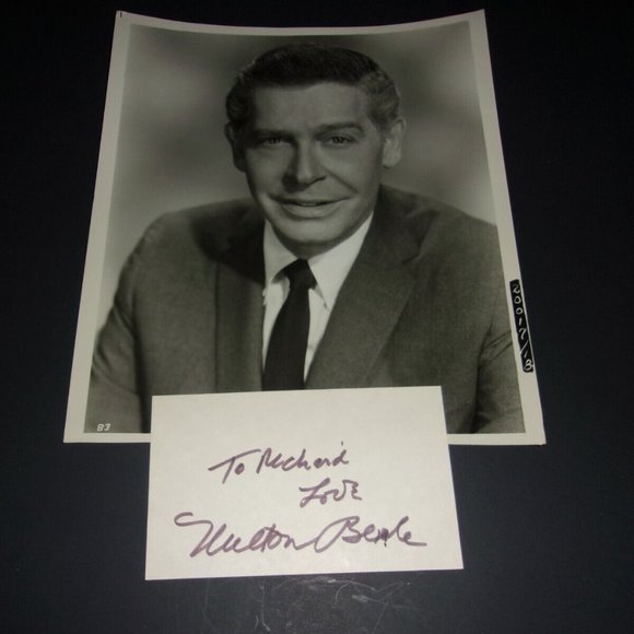 Other | Milton Berle Signed Handwritten Note On Card And Photograph ...